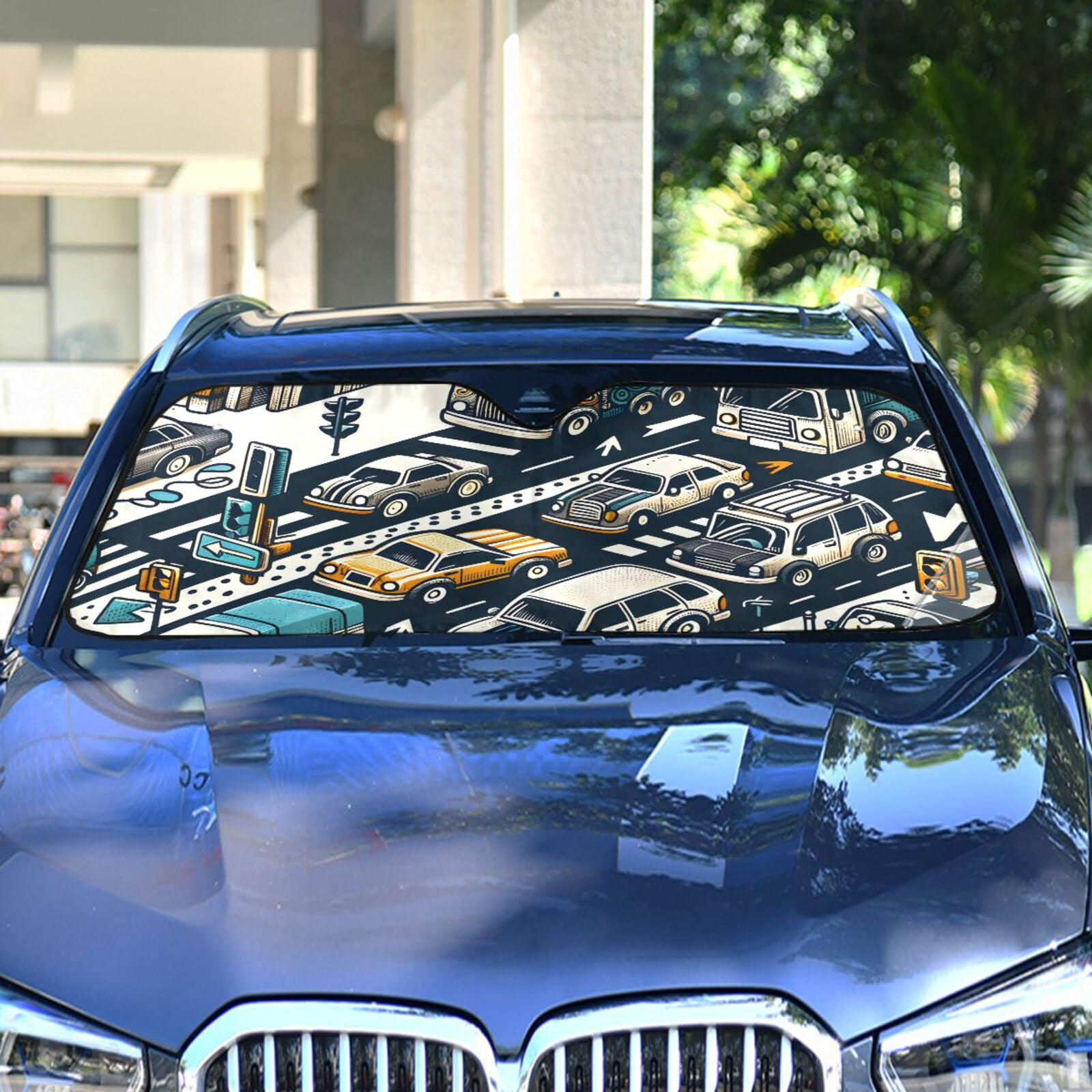 Roads Cars and Houses Automotive Front Car Windshield Sun Shade ...