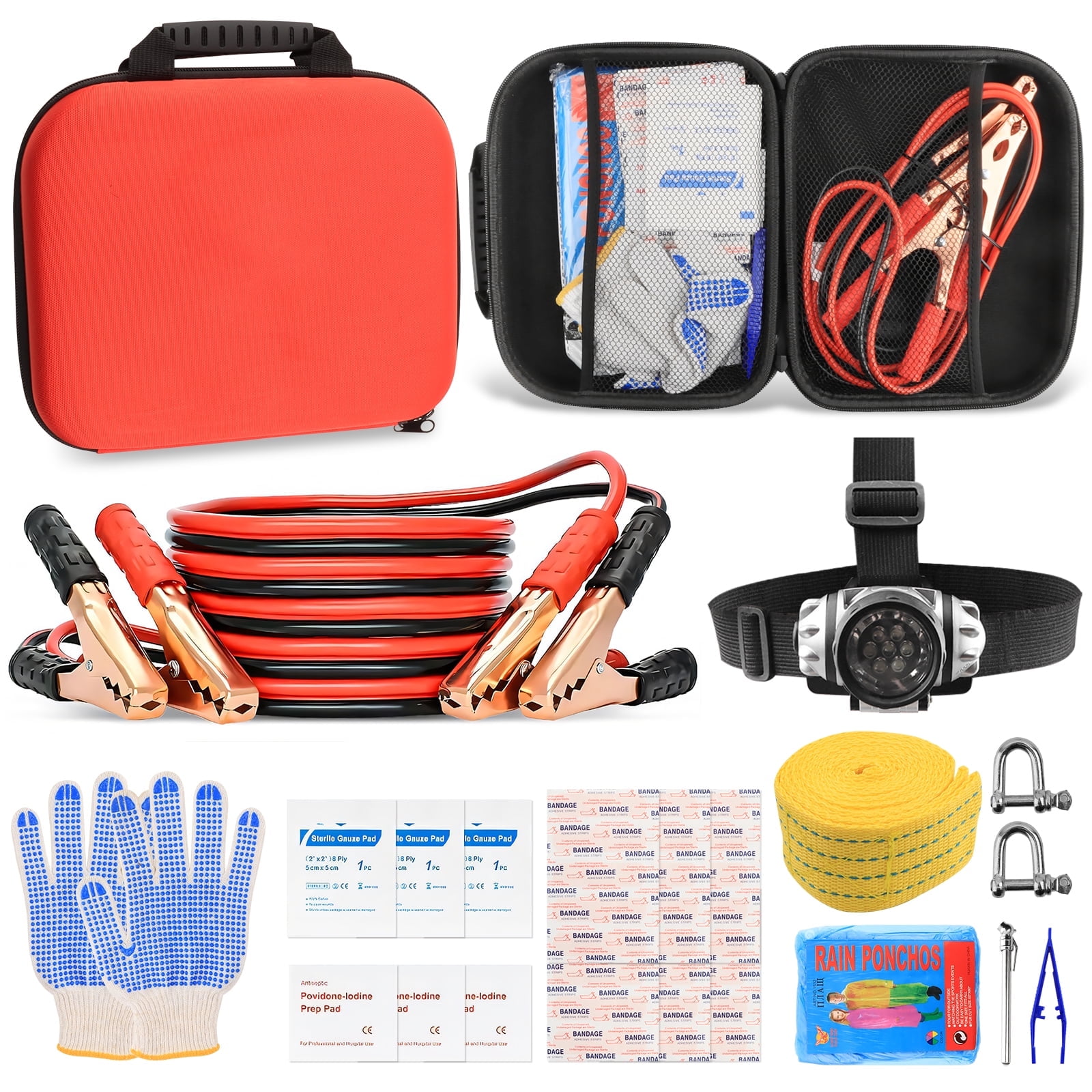 Roadside Assistance Emergency Kit Car Safety Kit Multipurpose Bag Car ...