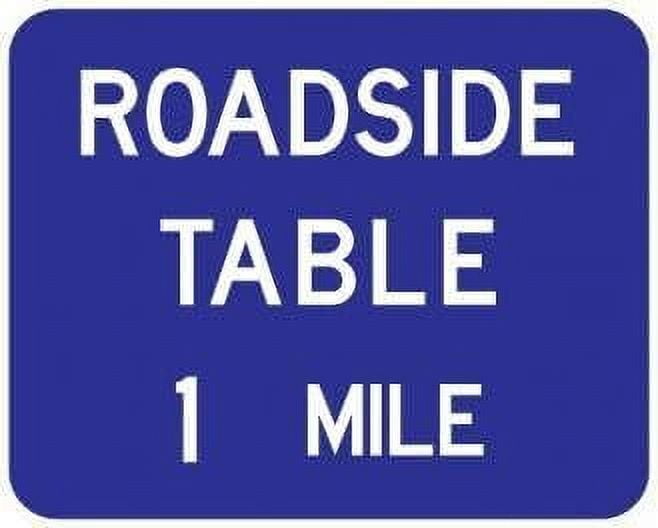 Roadside Table With Distance Sign Guide Signs Metal Sign Tin Sign 8x12 ...