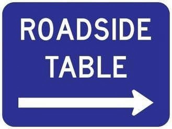 Roadside Table Sign Guide Signs Metal Sign Tin Sign 8x12 Inch - Caution ...