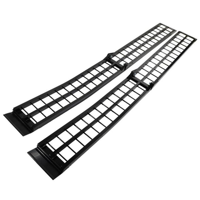 Roadstar 2pc 9ft Aluminum ATV Metal Arched Folding Loading Ramp with ...