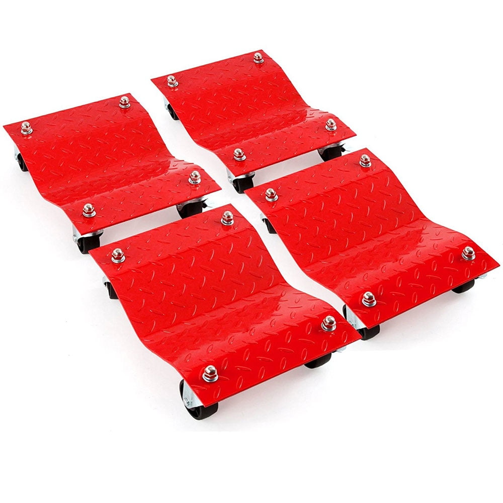 Roadstar 4pcs 3" Car Wheels Dolly Red, 1500LBS - Walmart.com
