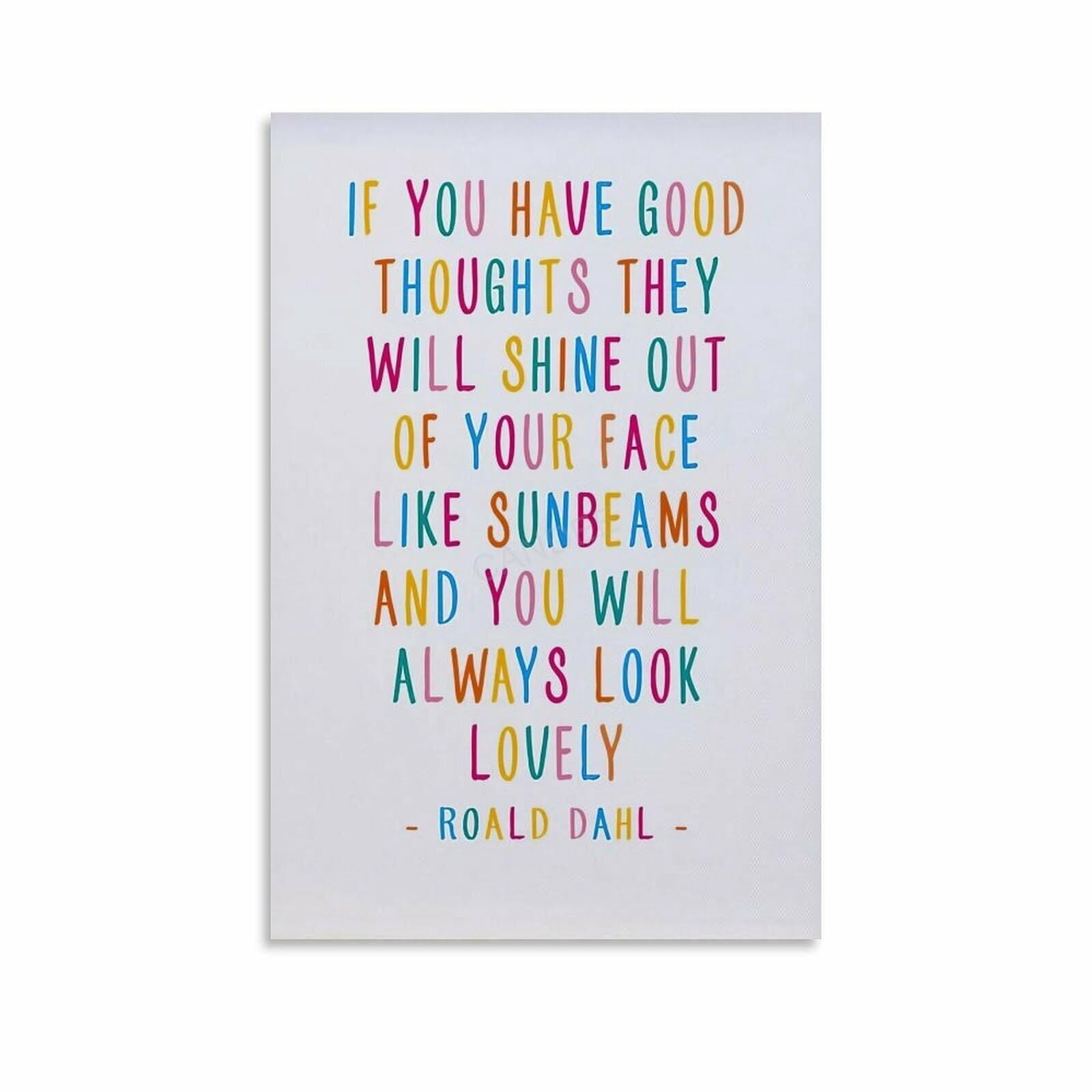 Roald Dahl Famous Children's Literature Author Quote Poster (2) Canvas ...
