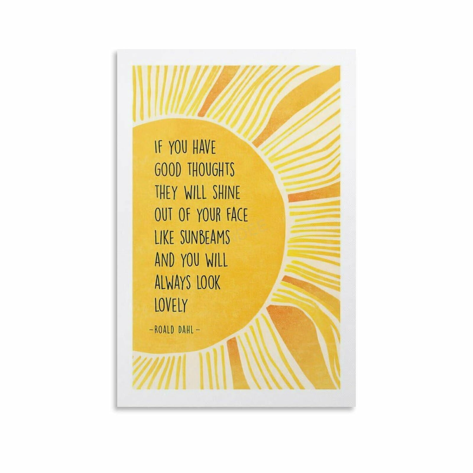 Roald Dahl Famous Children's Literature Author Quote Poster (5) Canvas ...