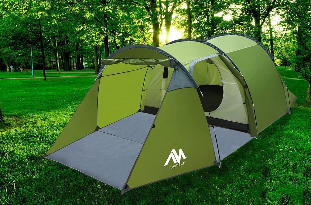 ASTRAEA 4 Person Tents for Camping, Waterproof Camping Tunnel Tent with ...