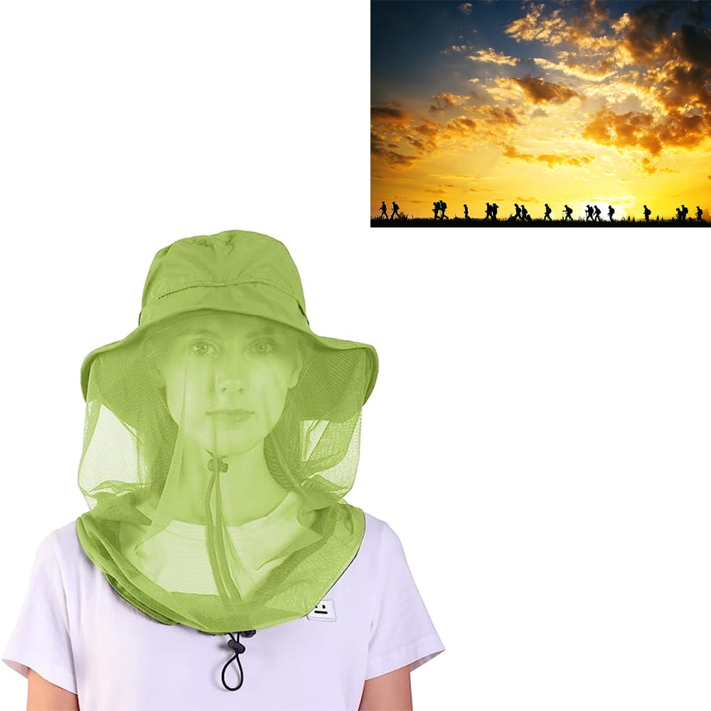 Roam Rider Anti-Mosquito Net Sun Hat with Head Face Neck Protect, Anti ...