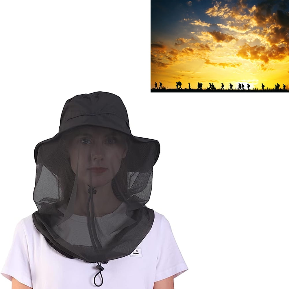 Roam Rider Anti-mosquito Net Sun Hat with Head Face Neck Protect, Anti ...