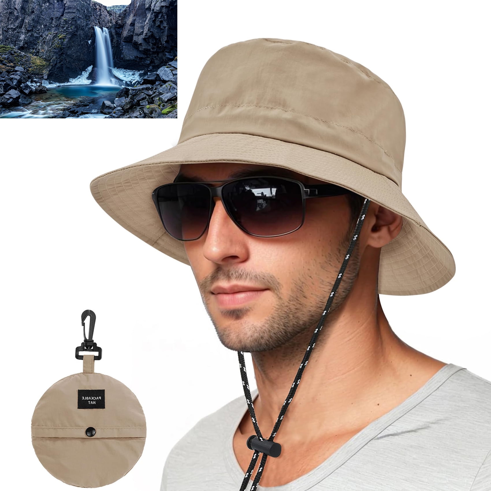Roam Rider Wide Brim Sun Hat, UPF 50+ Protection Waterproof Quick Dry ...