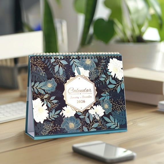 RoamHome 2026 Desk Calendar Jan-Dec 2026, 12-Month Thick Paper Wall ...