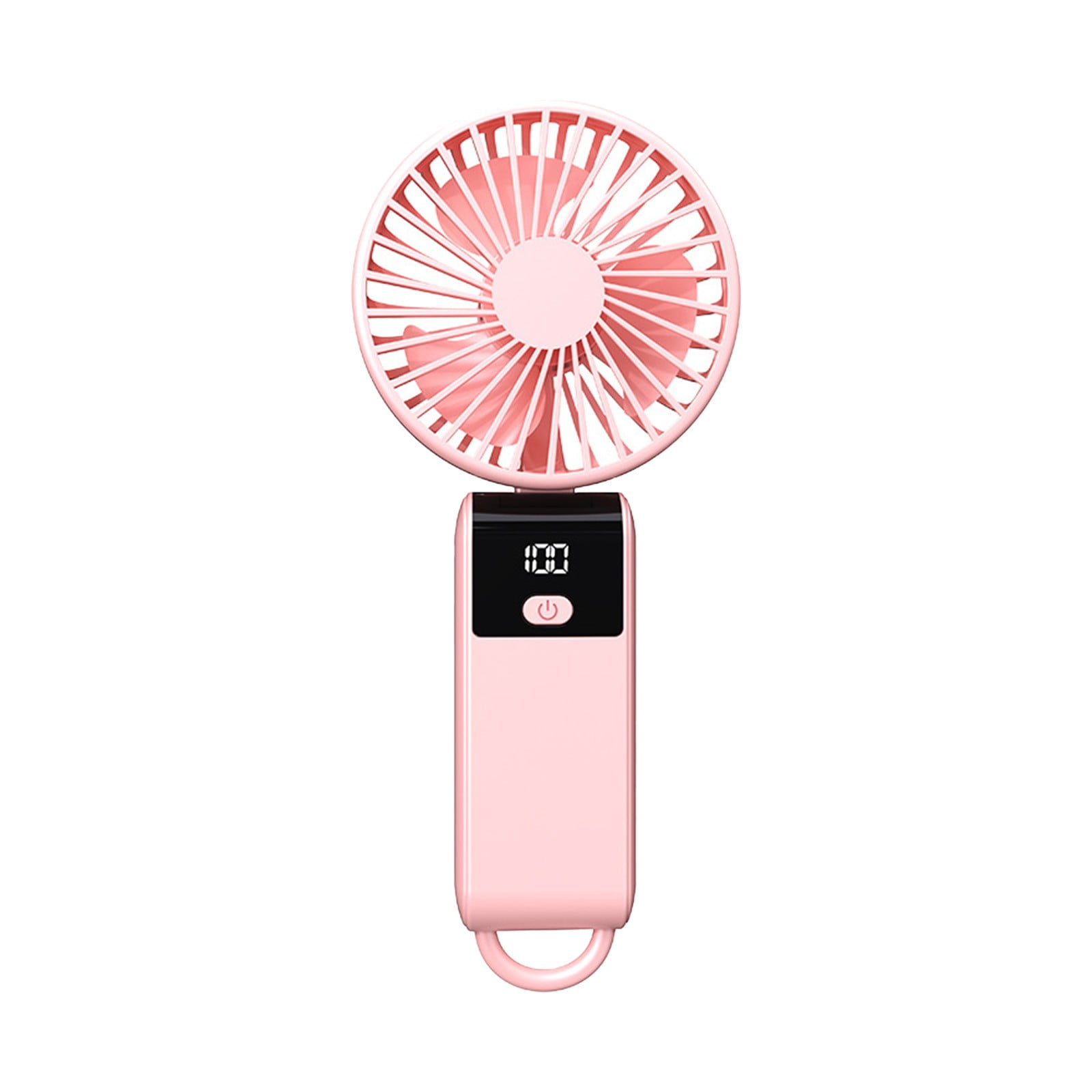 RoamHome 5-Speed USB Charging Folding Handheld Fan – LED Display, Quiet ...