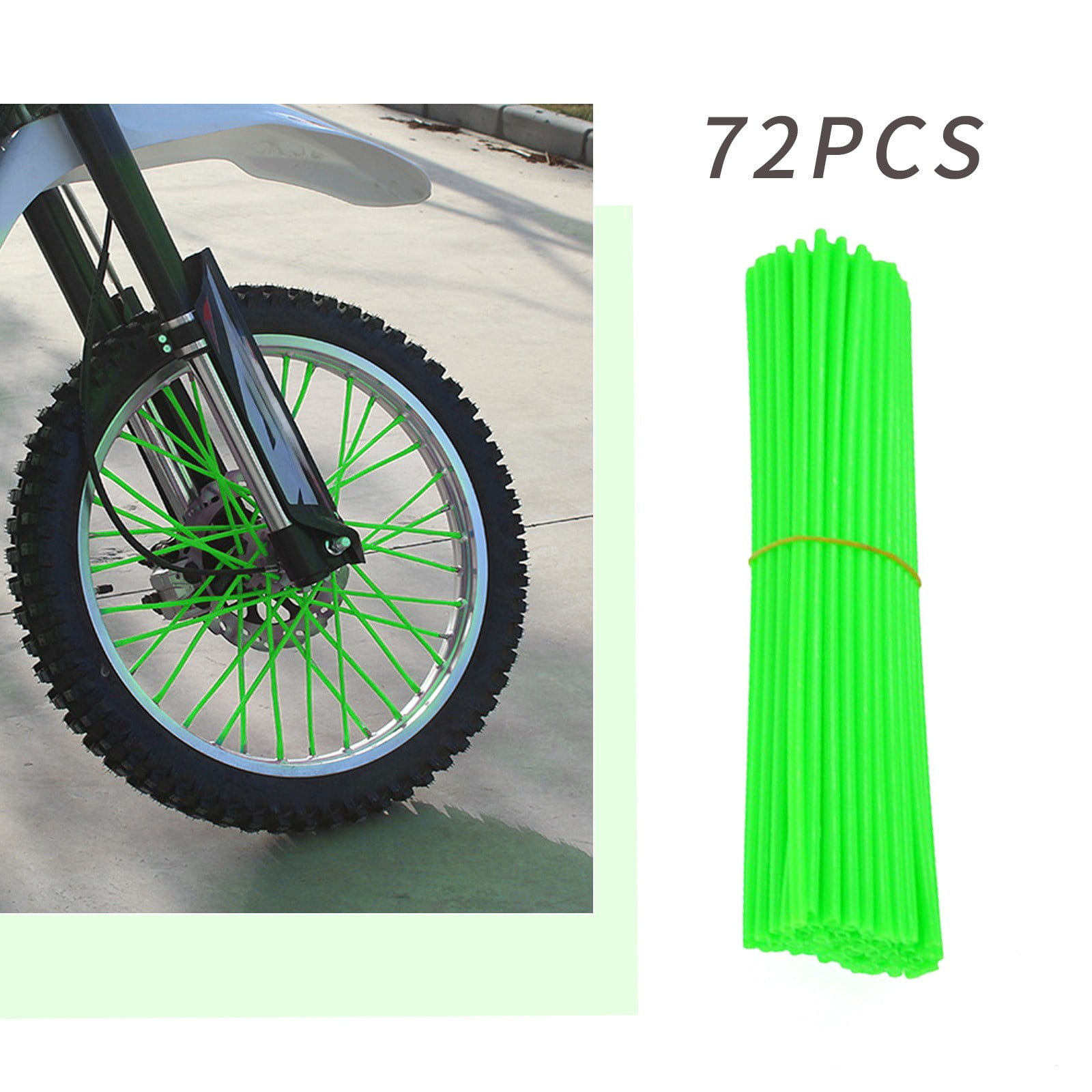 RoamHome 72-Pack Wheel Spoke Covers, 24-inch Motorcycle Bicycle Spoke ...