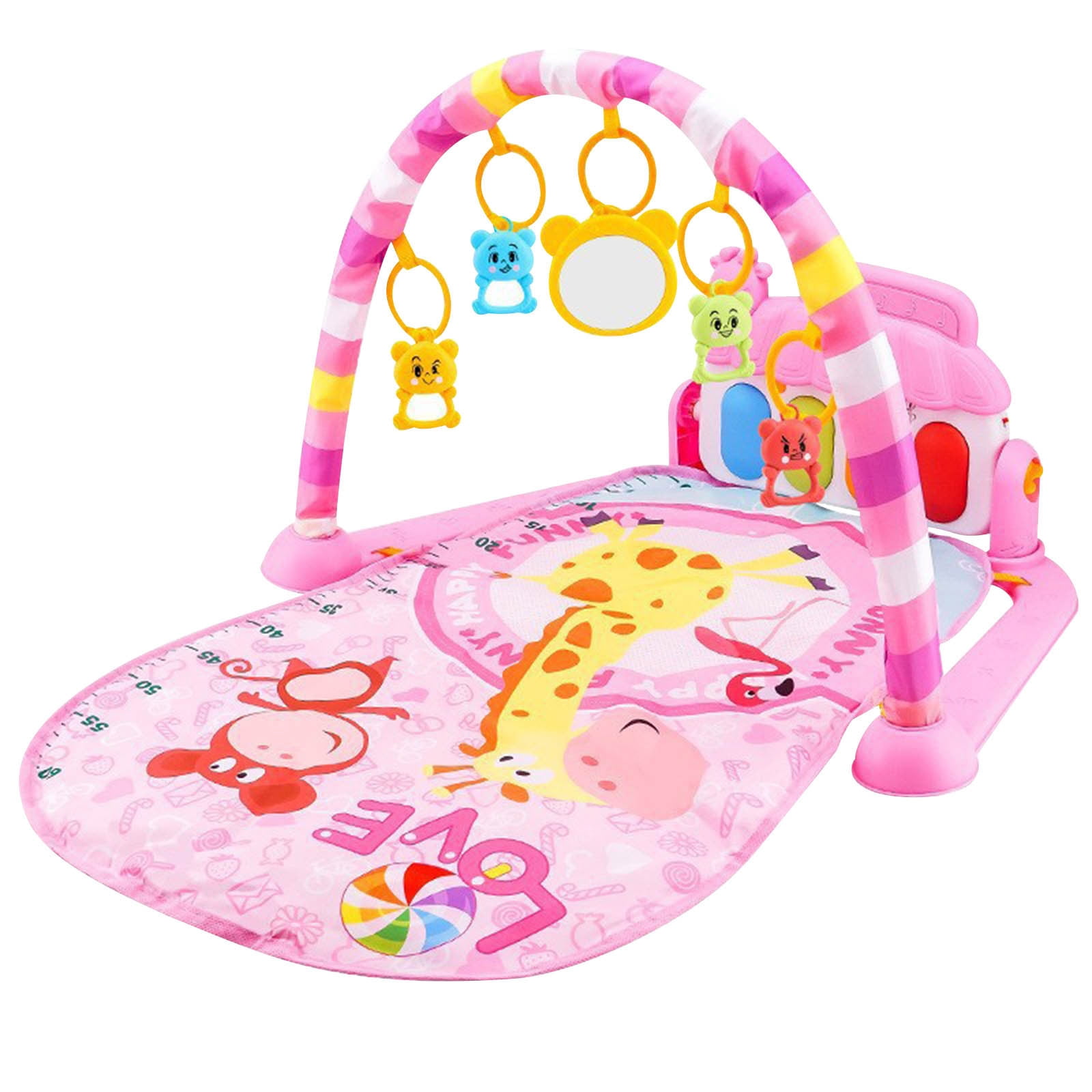 RoamHome Baby Fitness Frame Toy with Music and Foot-Powered Piano Mat ...