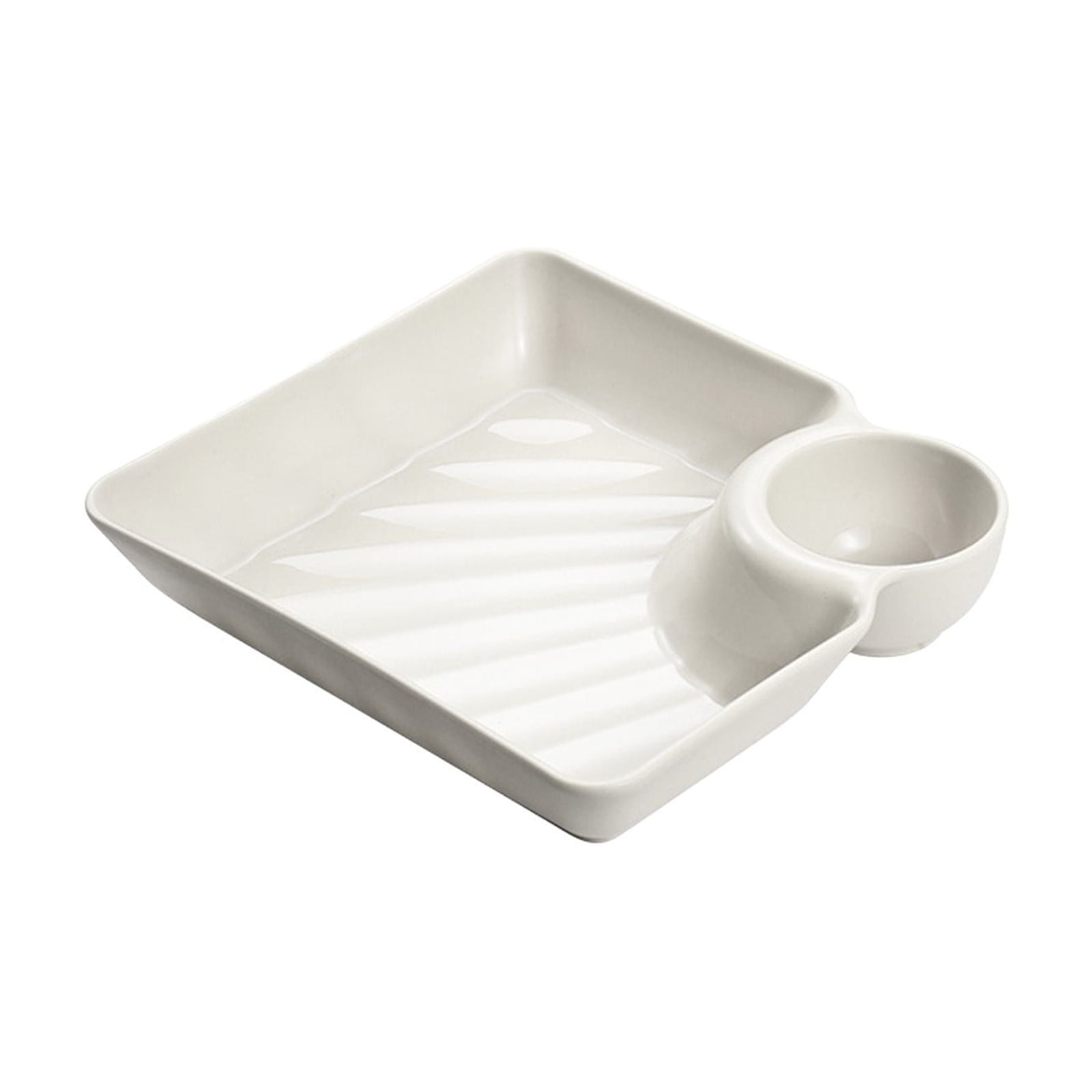 RoamHome French Fries Tray with Sauce Compartments , Plastic Snack ...