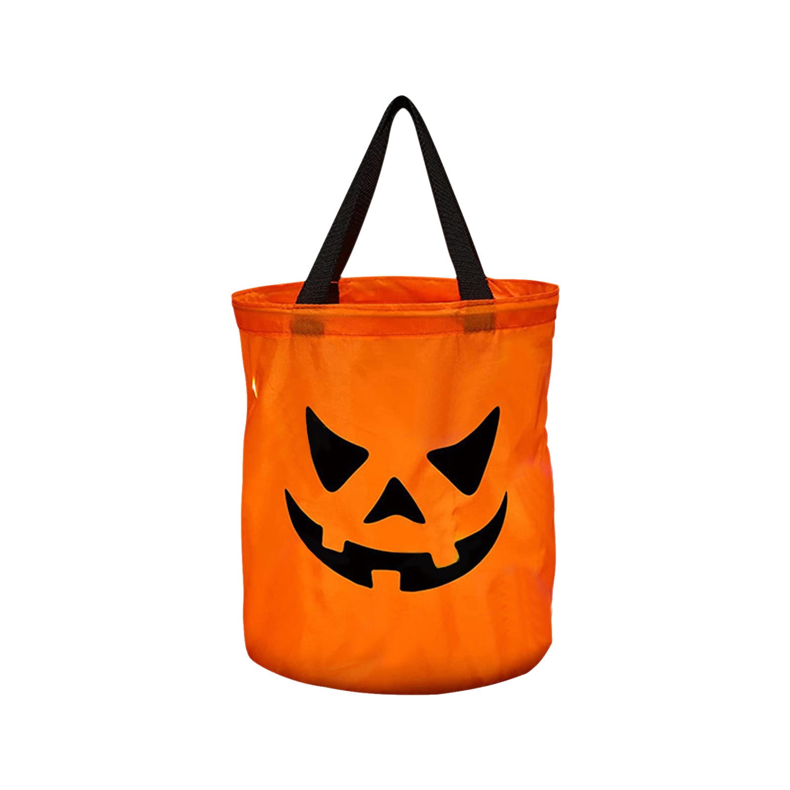 RoamHome LED Halloween Candy Bag - 10" Glowing Pumpkin Trick or Treat Bucket for Kids - Light Up ...