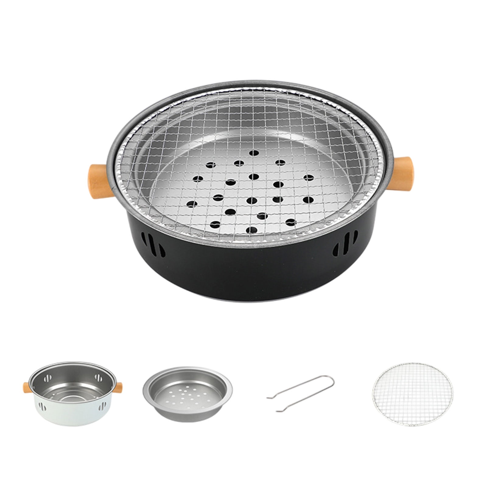 RoamHome Portable Round Charcoal Grill - 12.6" Outdoor BBQ Grill for ...