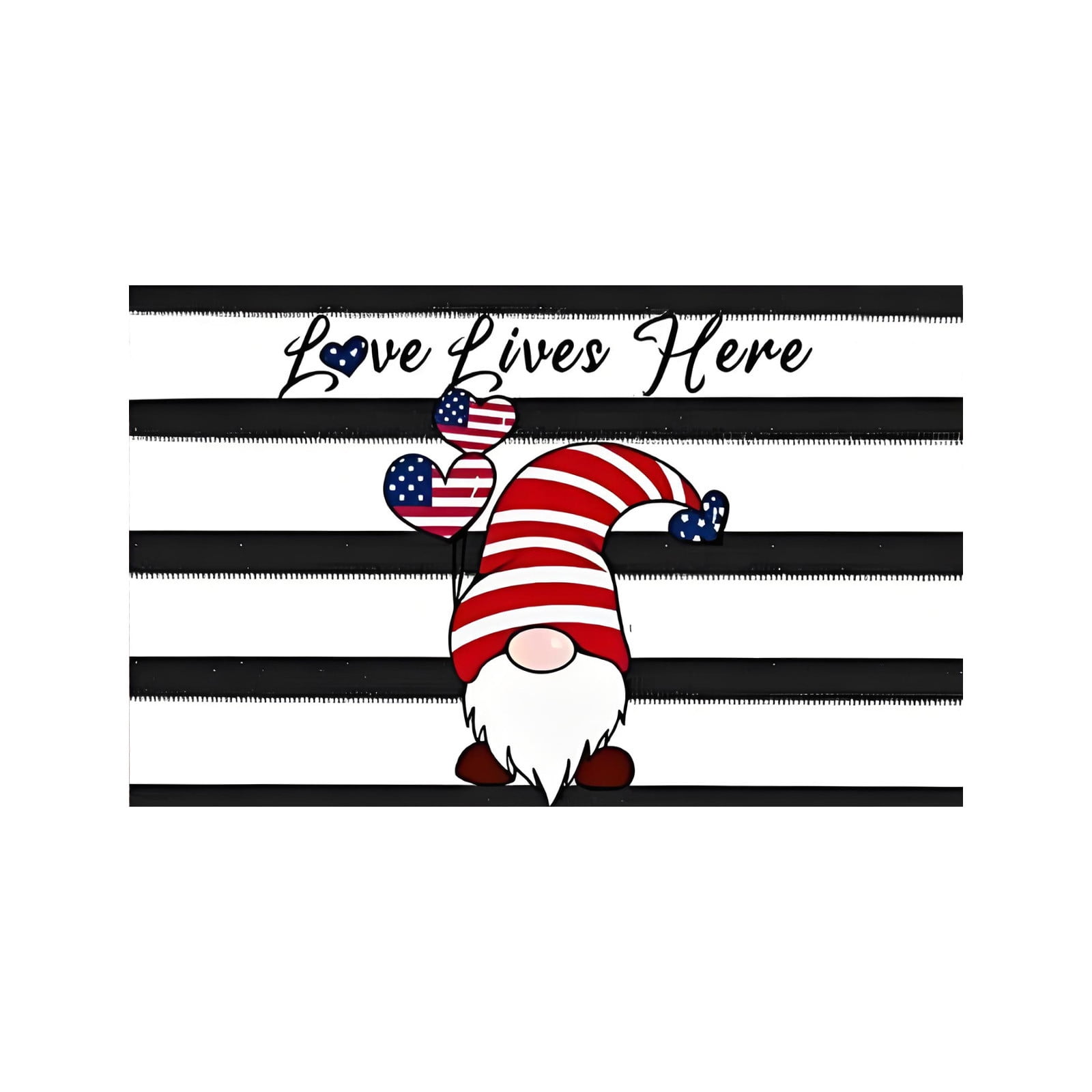 RoamHome USA Flag Welcome Mat Patriotic Doormat for Front Porch ...