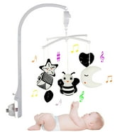 AYMZ Baby Musical Crib Mobile with Projector, Lights, Rotating Rattles ...