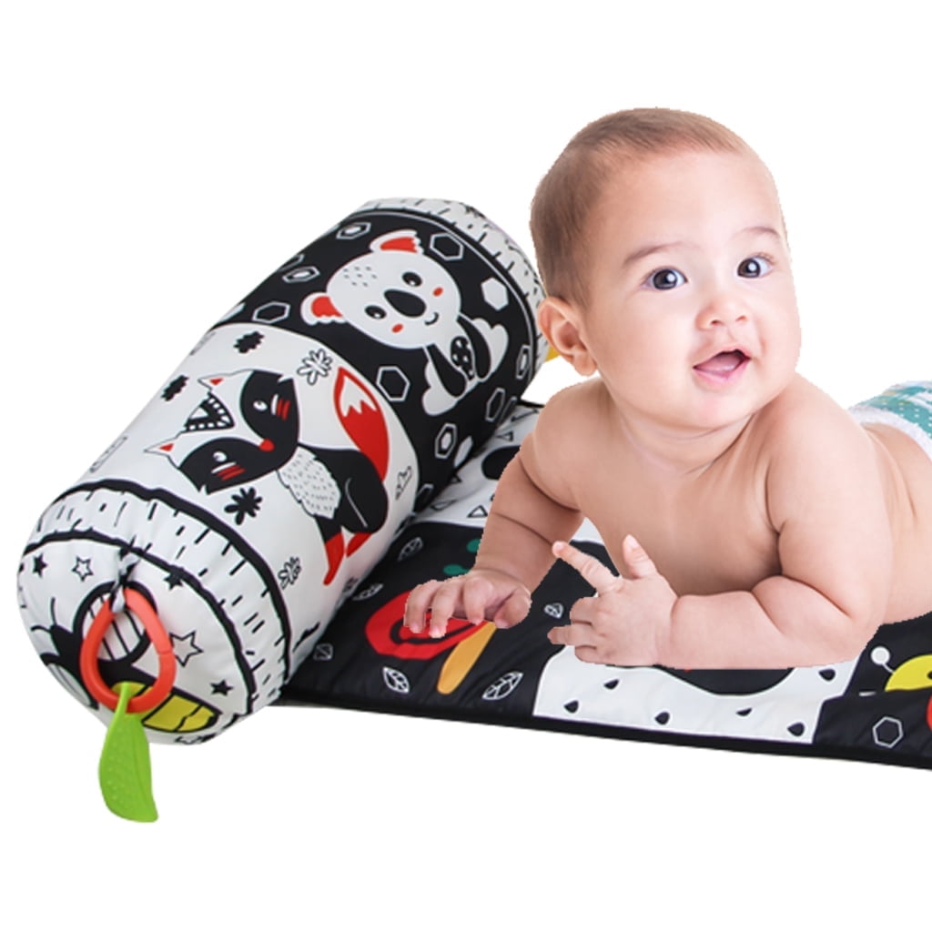 RoamReady Tummy Time Pillow Play Mat, 2 in 1 High Contrast Vision ...