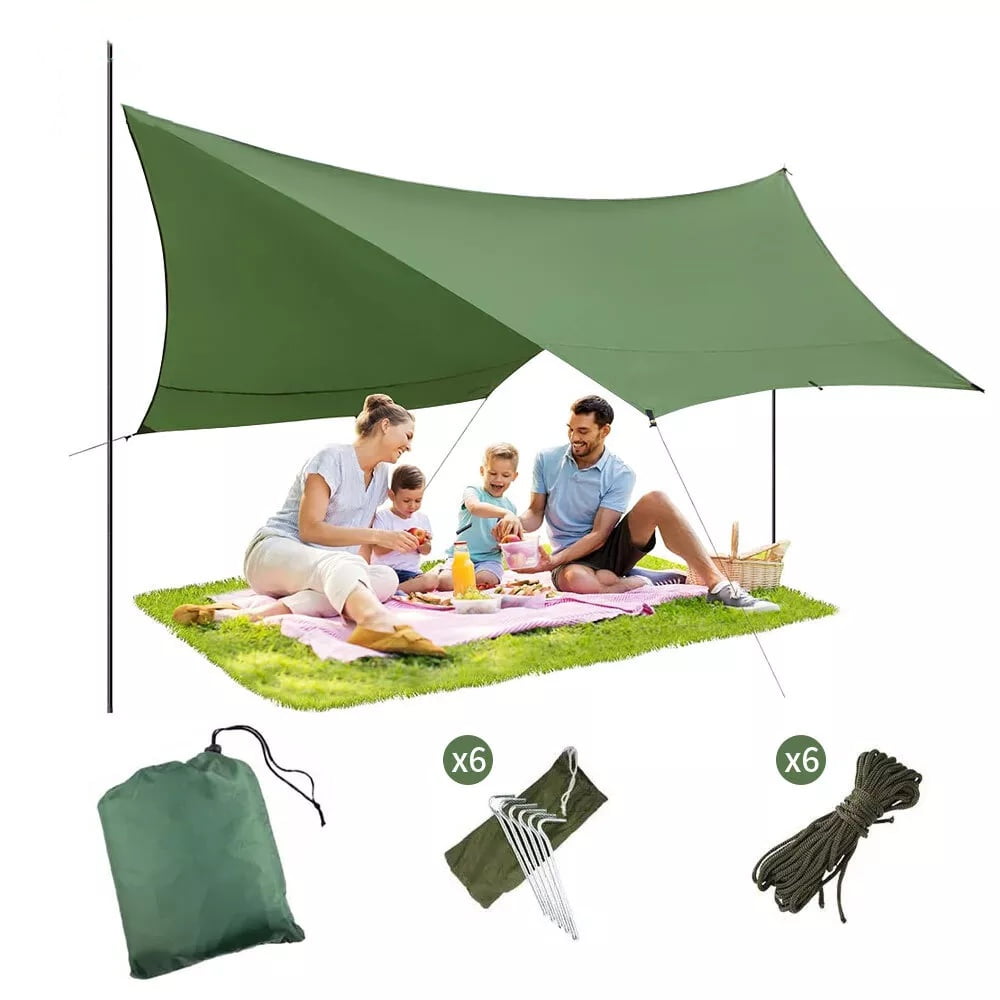 RoamRider 10x10 FT Camping Tent Tarp Sun Shelter Hammock Cover ...