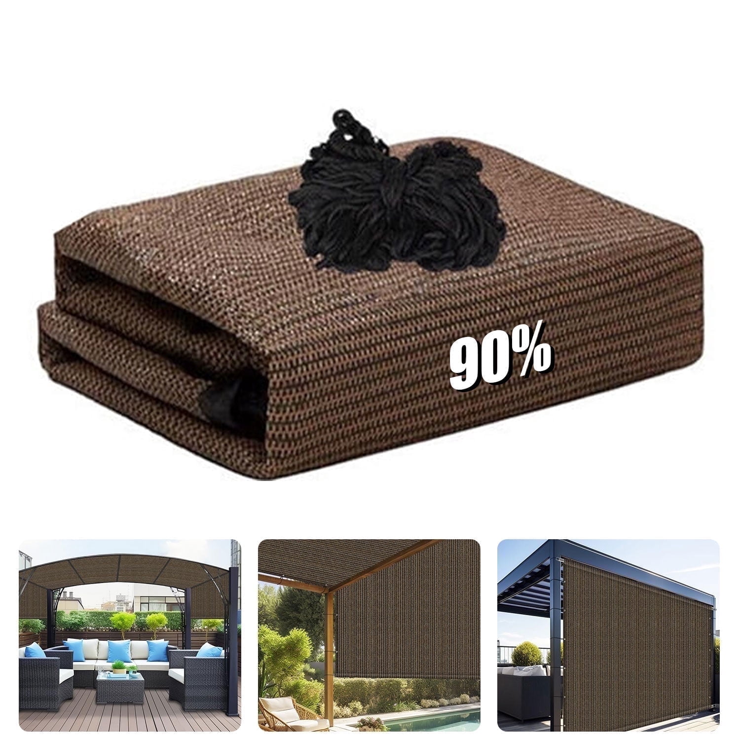 RoamRider 90% Sun Shade Cloth, 10 x 12 ft Durable Mesh Resistant Sun ...