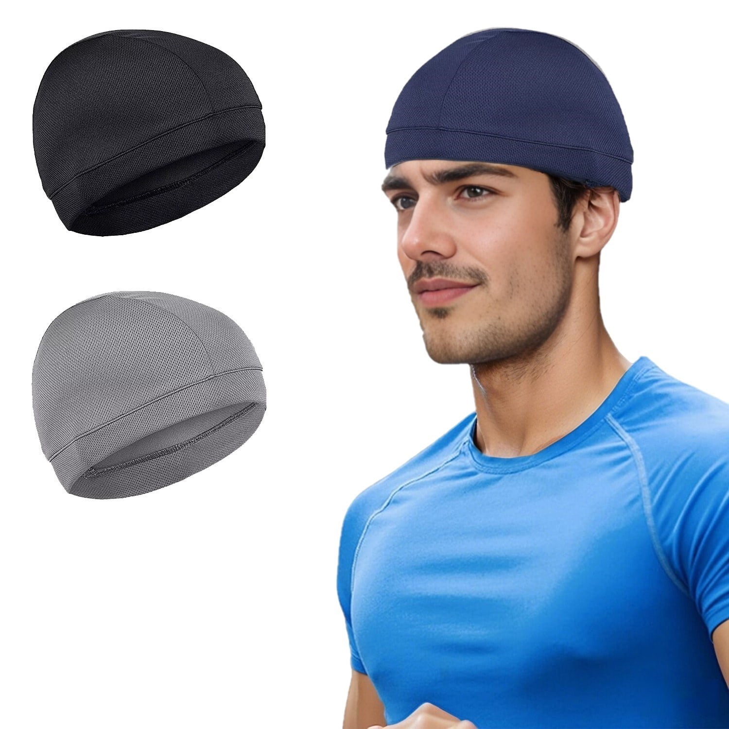 RoamRider Cooling Skull Cap, Helmet Liner Sweat Wicking Running Hats ...