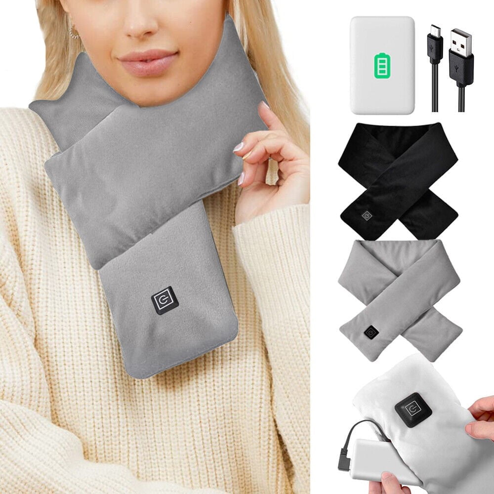 RoamRider Electric Heated Scarf, Soft Heating Pad Neck Warmer Heater ...