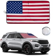 FELTECHELECTR 1Pack Windshield Sun Shade Silver Rectangular Polyester ...