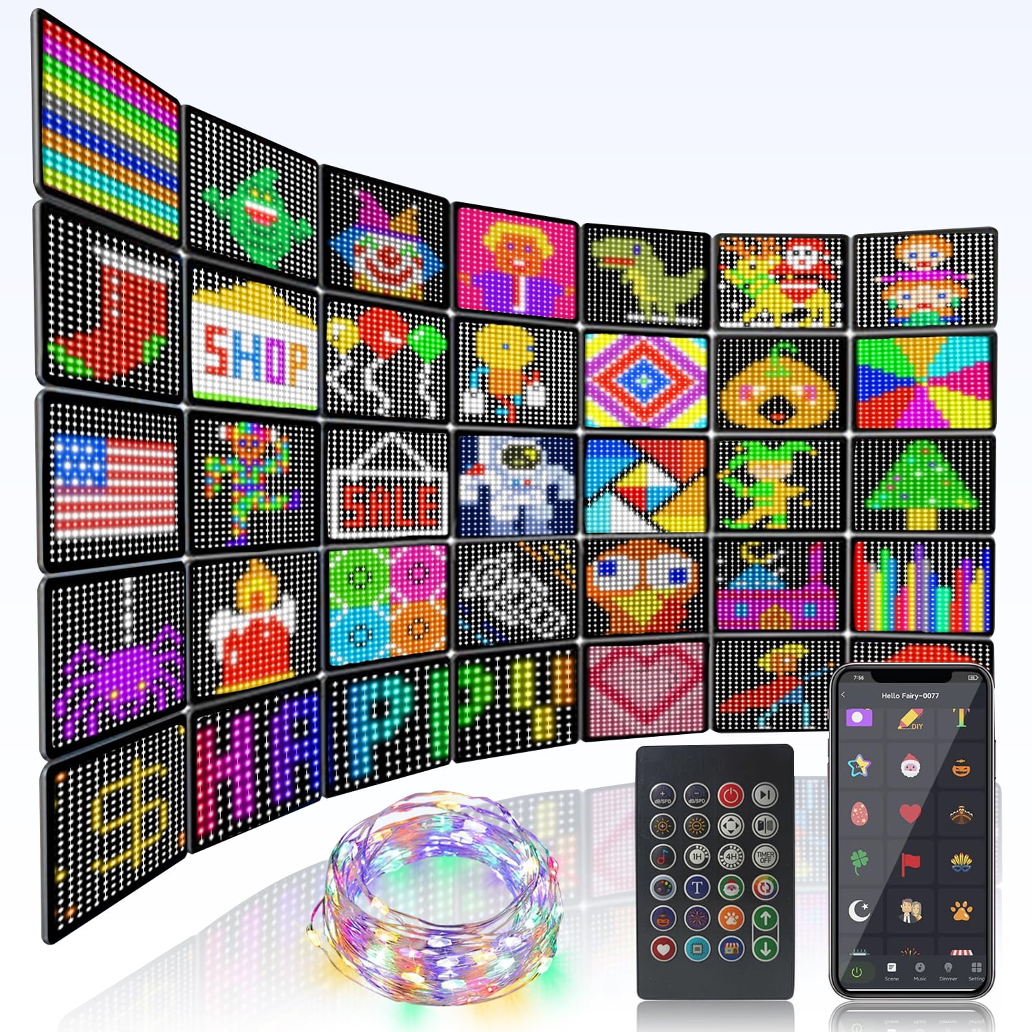 RoamRider Smart Curtain Lights with APP & Remote Music Sync, 400 LED ...