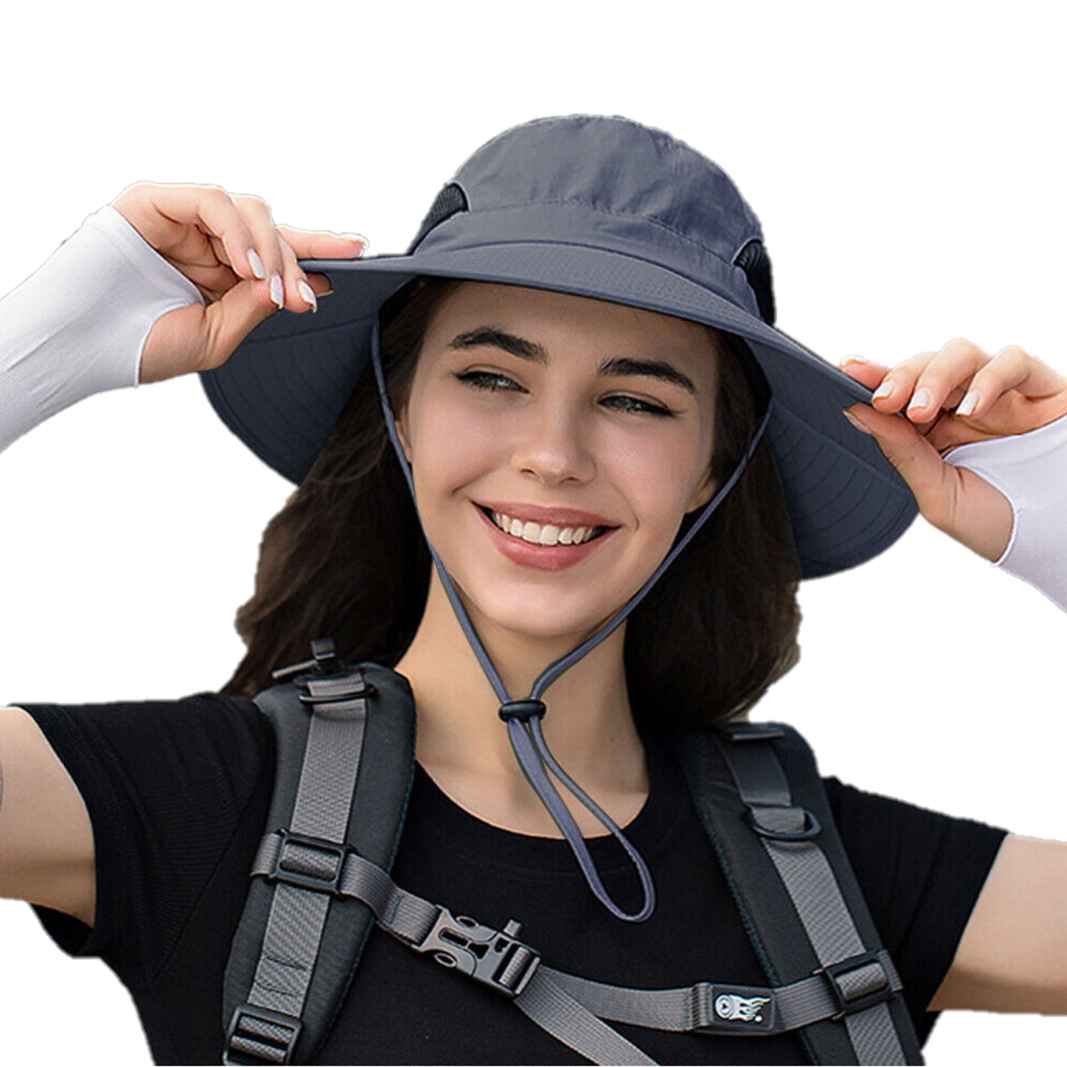 RoamRider Wide Brim Sun Hat, Packable Bucket Hat for Men Women UPF 50 ...
