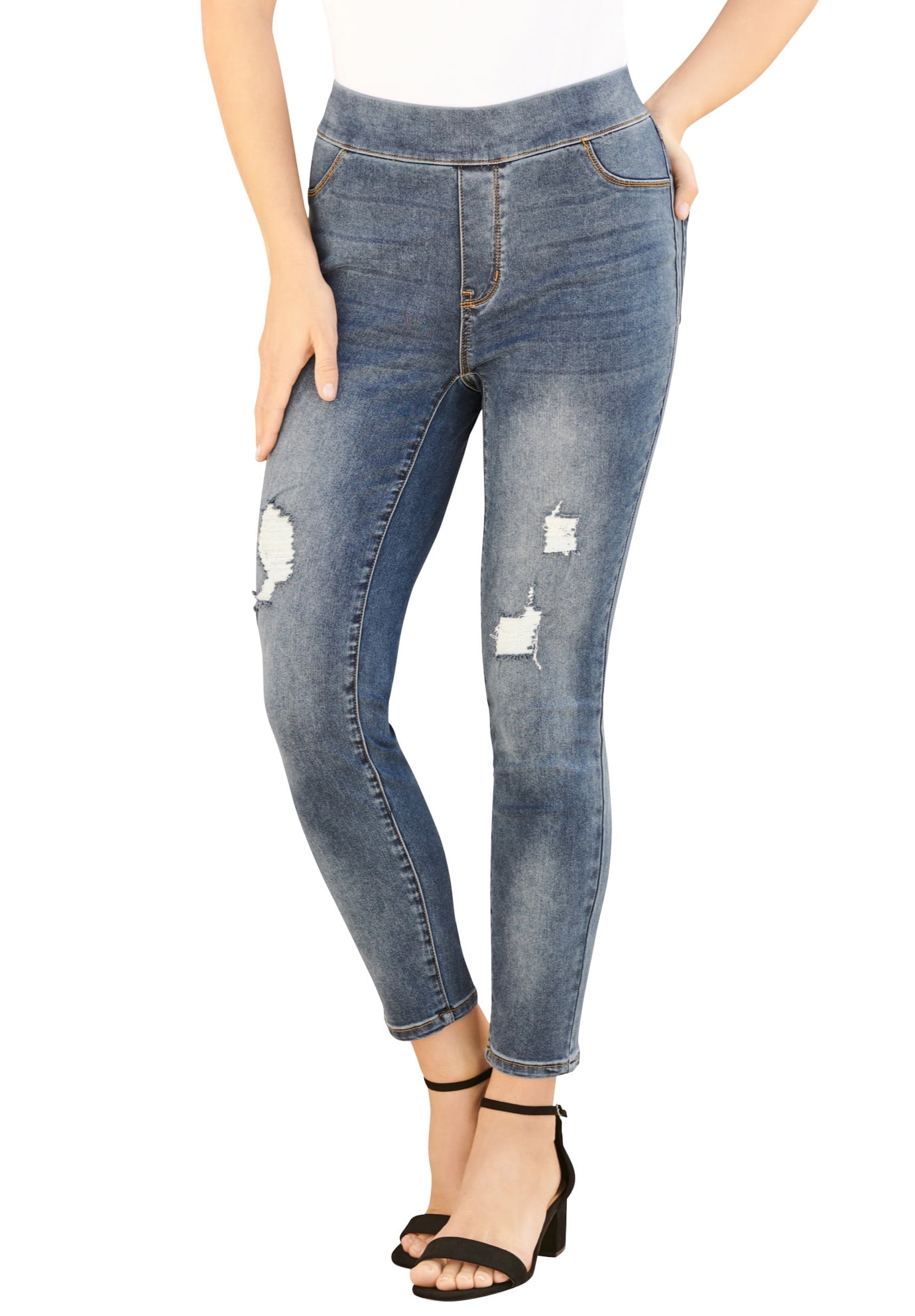 Roaman's Women's Plus Size 360° Stretch Jegging - Walmart.com