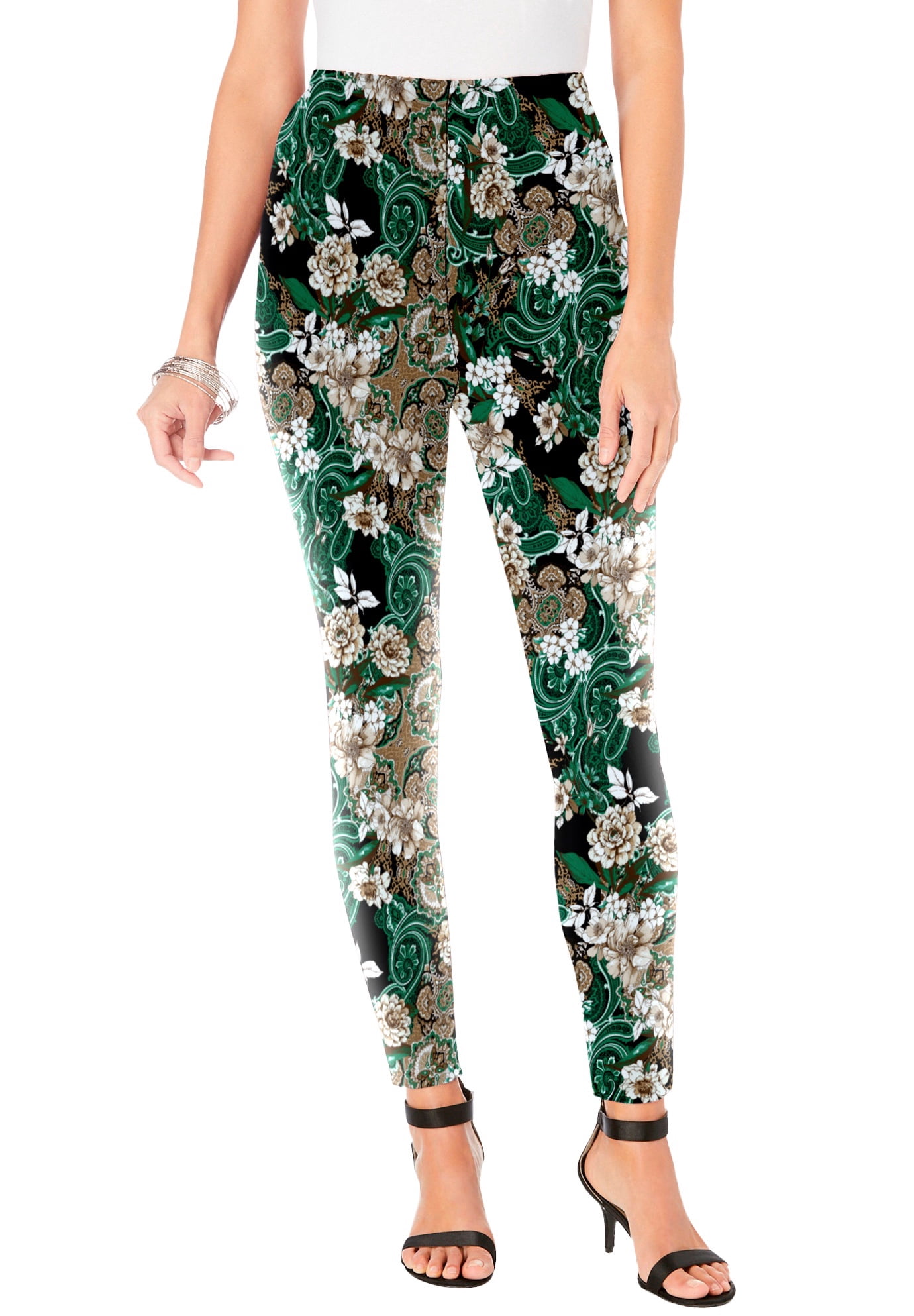 Roaman's Women's Plus Size Ankle Length Essential Stretch Legging ...
