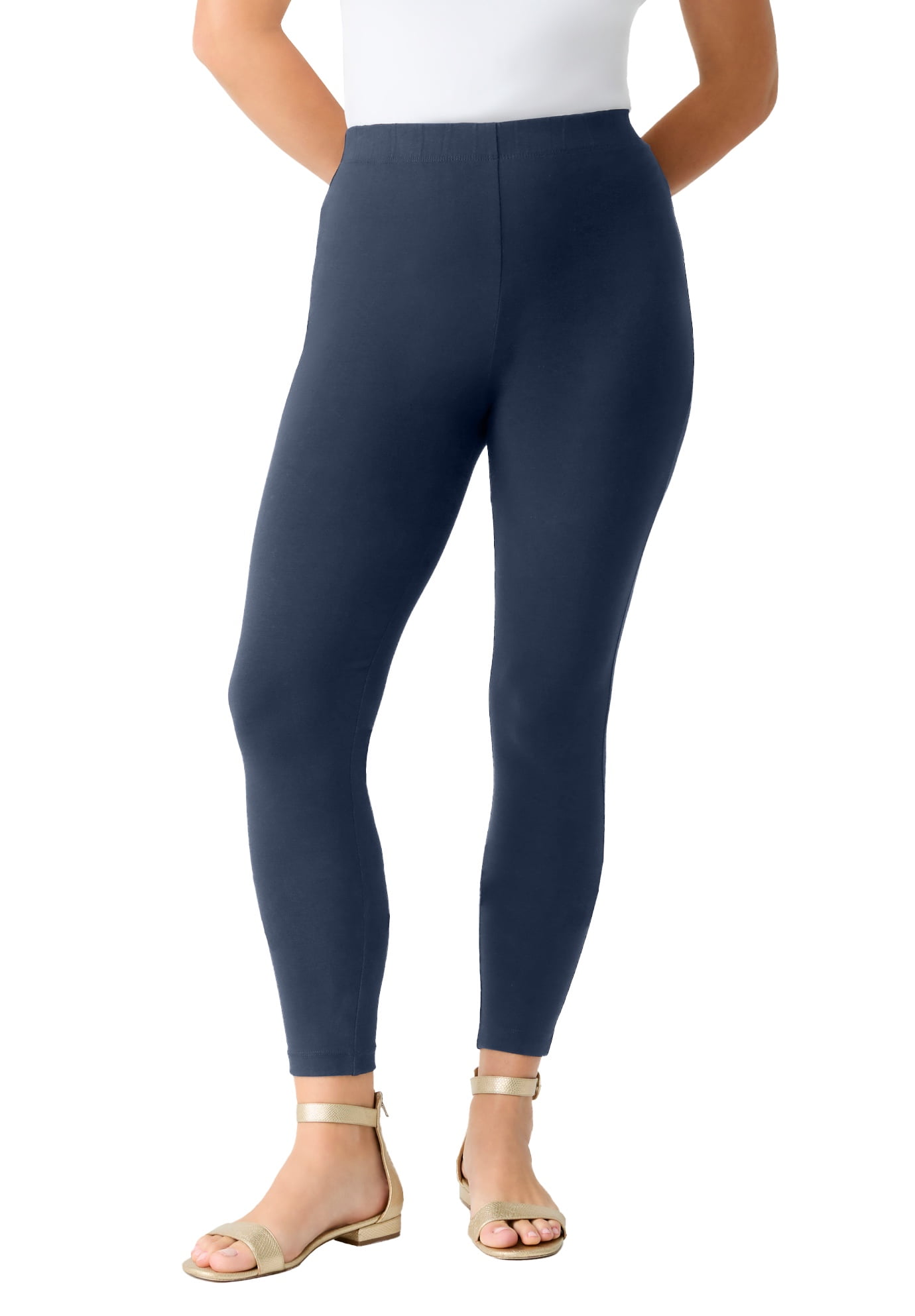 Roaman's Women's Plus Size Ankle Length Essential Stretch Legging ...