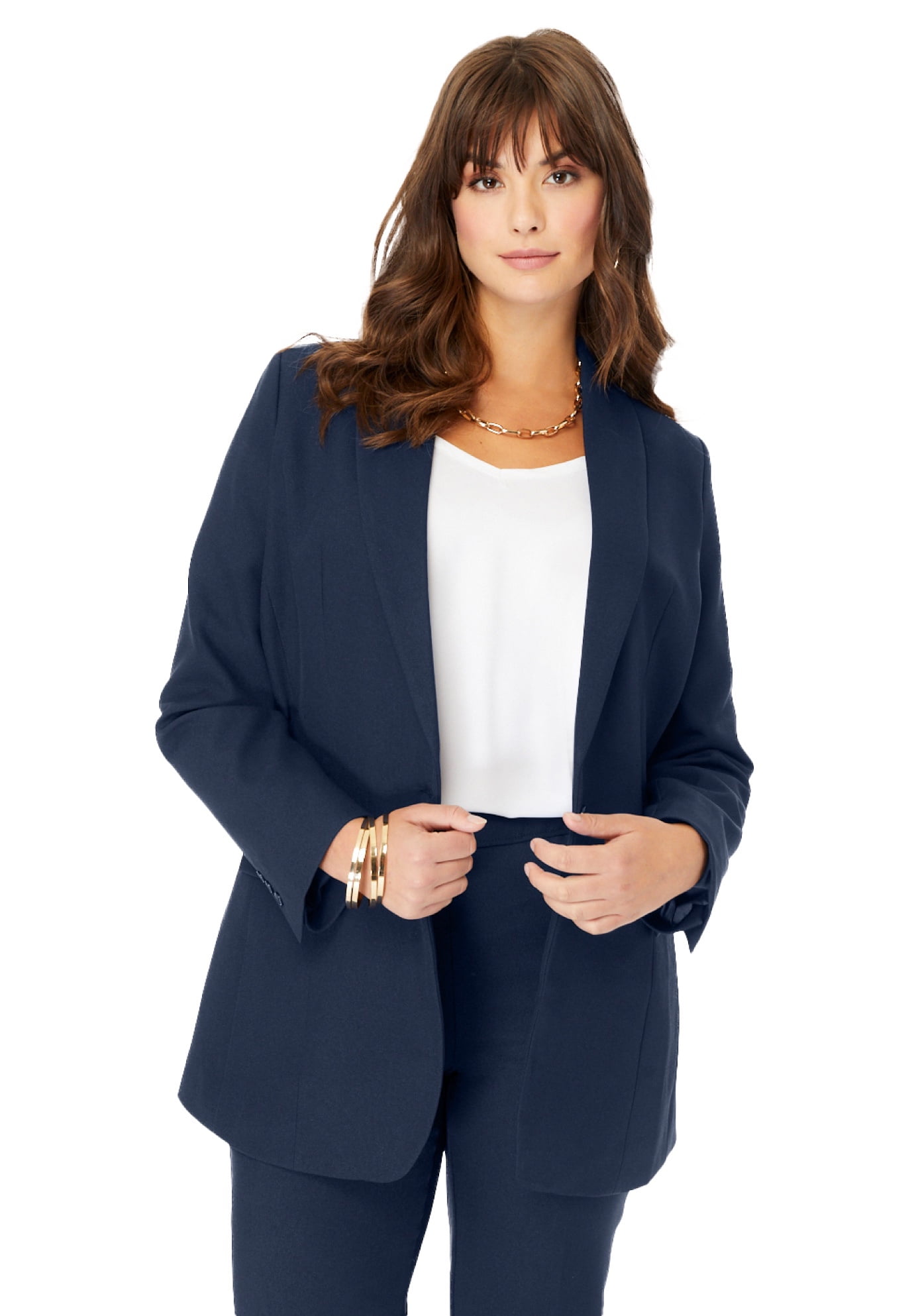 Roaman's Women's Plus Size Bendover Blazer - Walmart.com