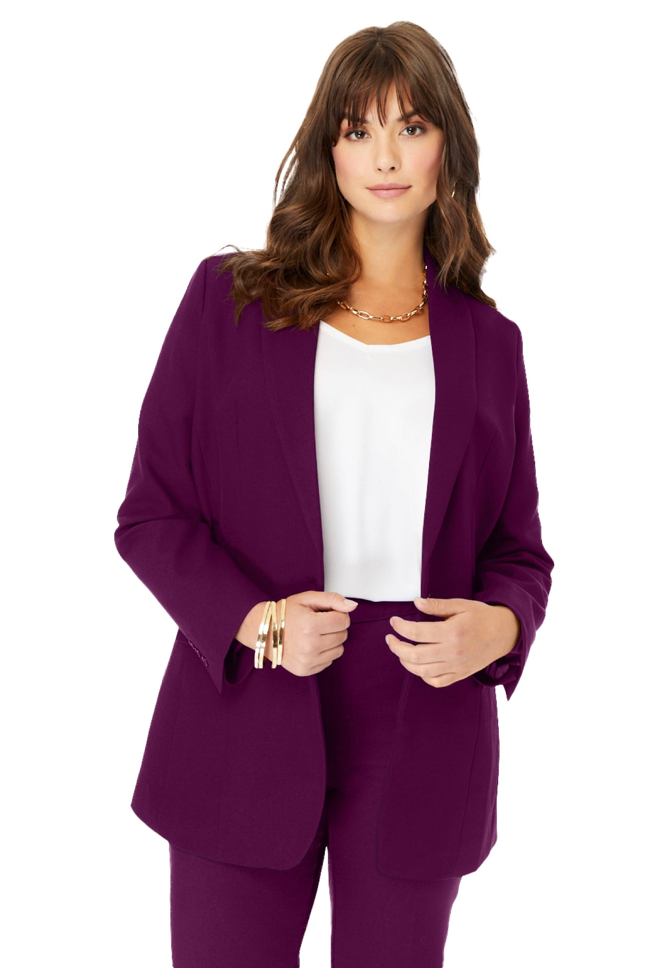 Roaman's Women's Plus Size Bendover Blazer - Walmart.com