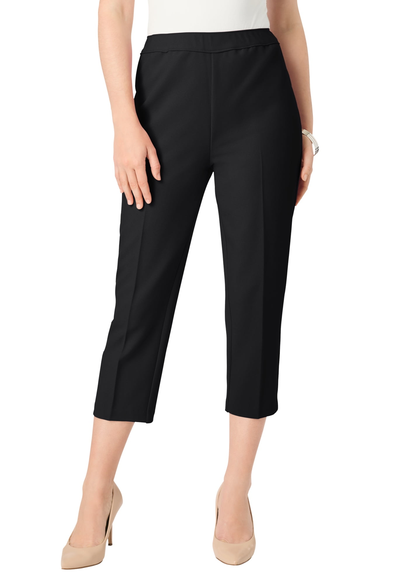 Roaman's Women's Plus Size Bend Over Capri Pant - Walmart.com