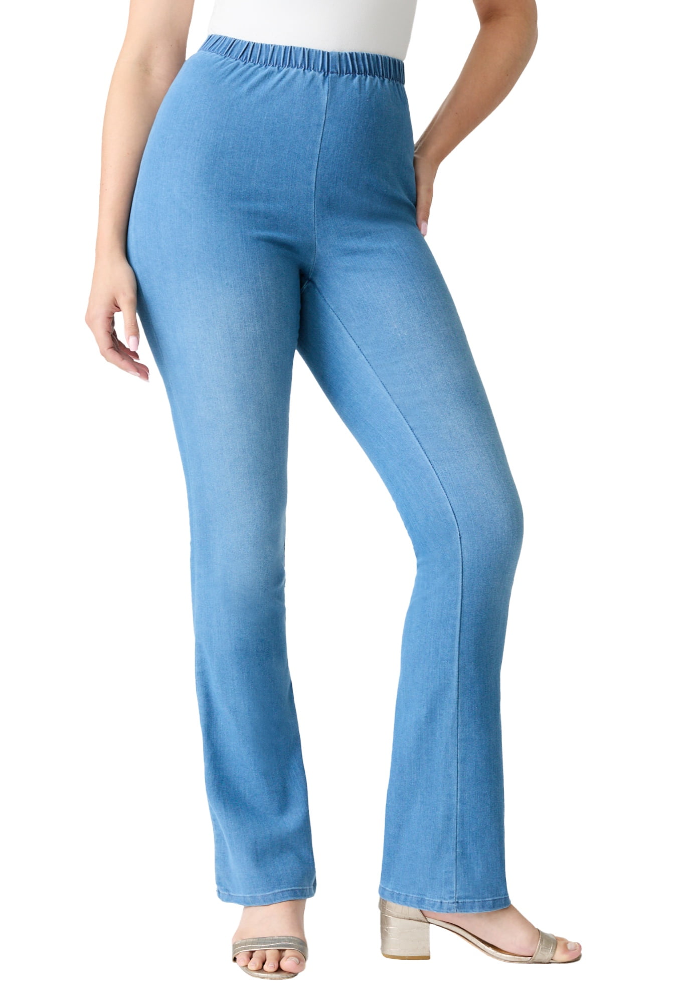 Roaman's Women's Plus Size Bootcut Comfort Stretch Jean - Walmart.com