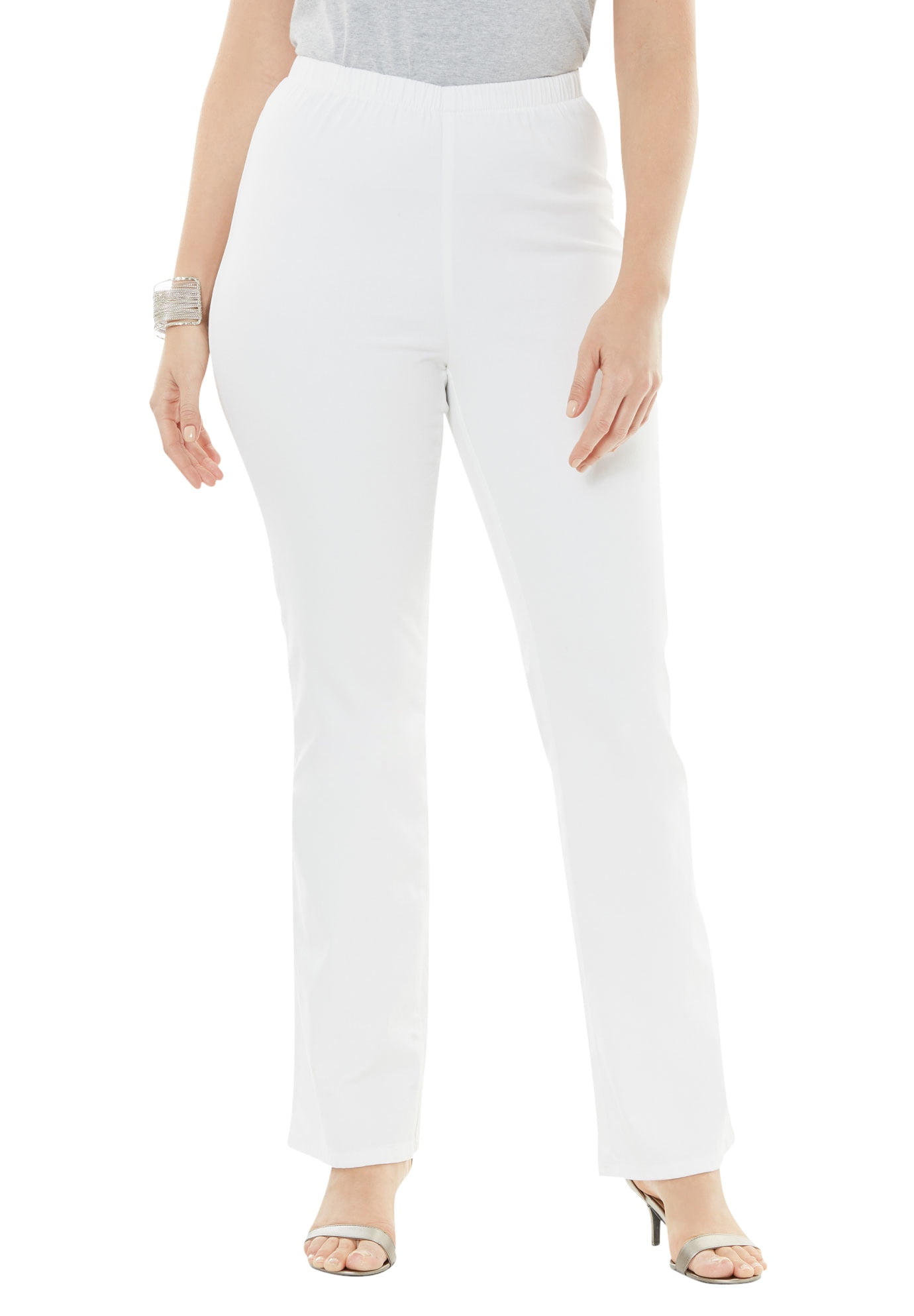 Roaman's Women's Plus Size Bootcut Comfort Stretch Jean - Walmart.com