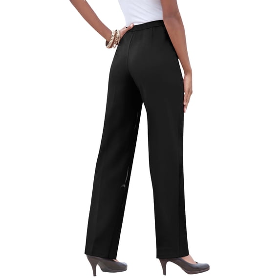 Roaman's Women's Plus Size Classic Trousers, Pull On Dress Slacks with ...