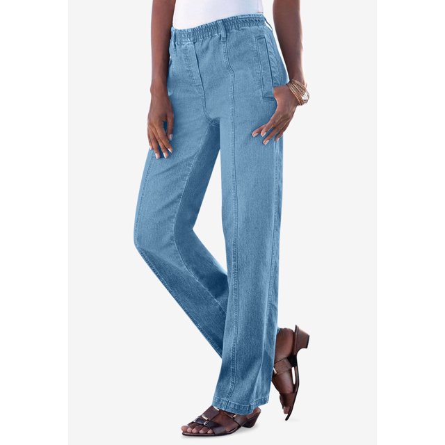 Roamans Womens Plus Size Complete Cotton Seamed Jean 100 Cotton