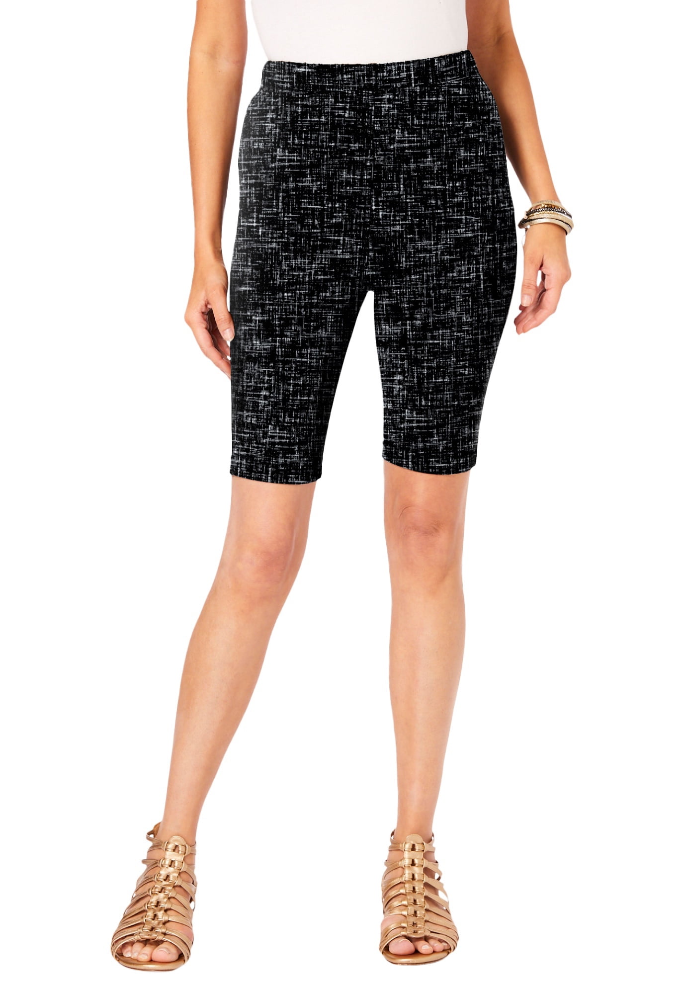 Roaman's Women's Plus Size Essential Stretch Bike Short Cycle Gym ...