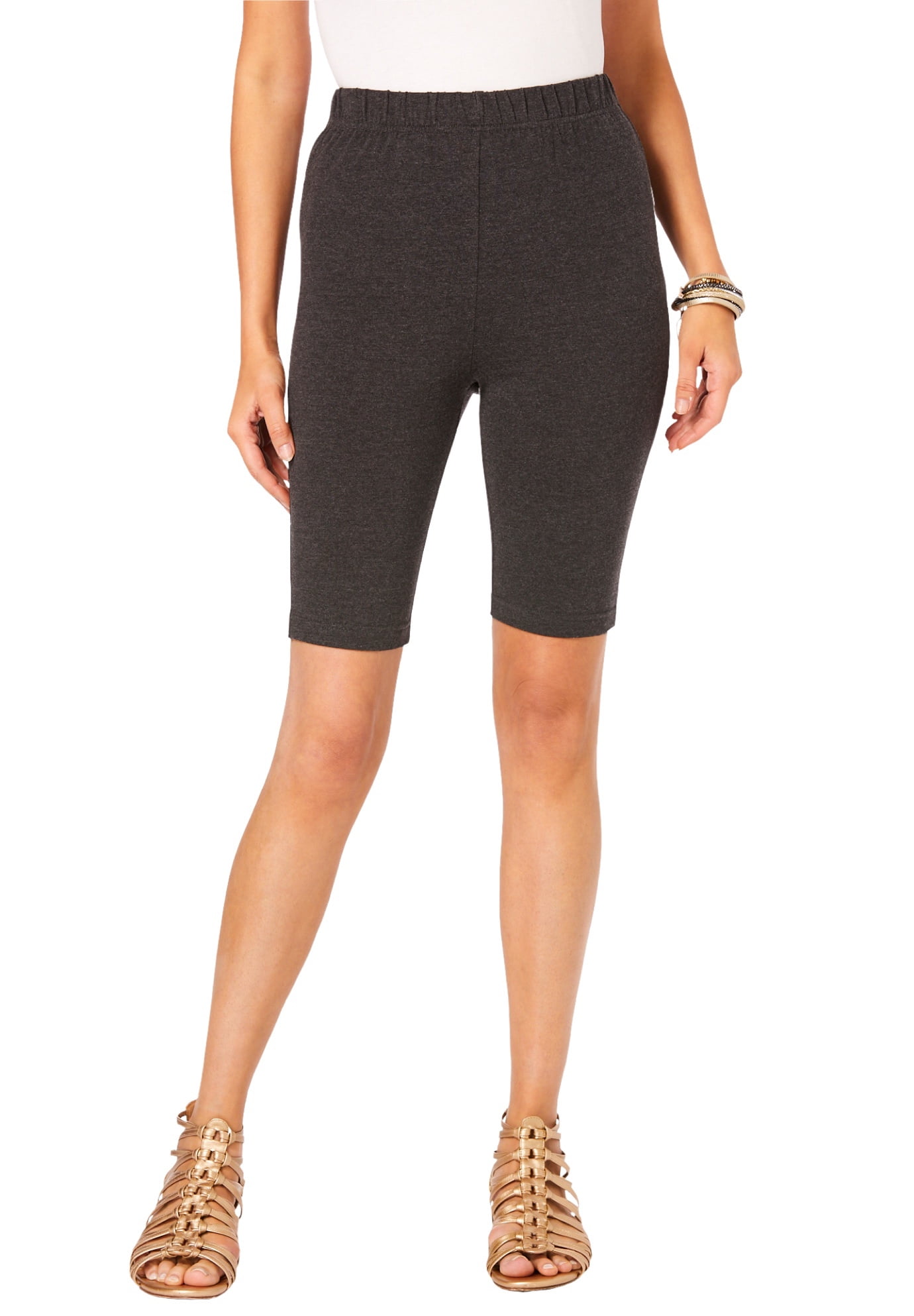 Roaman's Women's Plus Size Essential Stretch Bike Short Cycle Gym ...