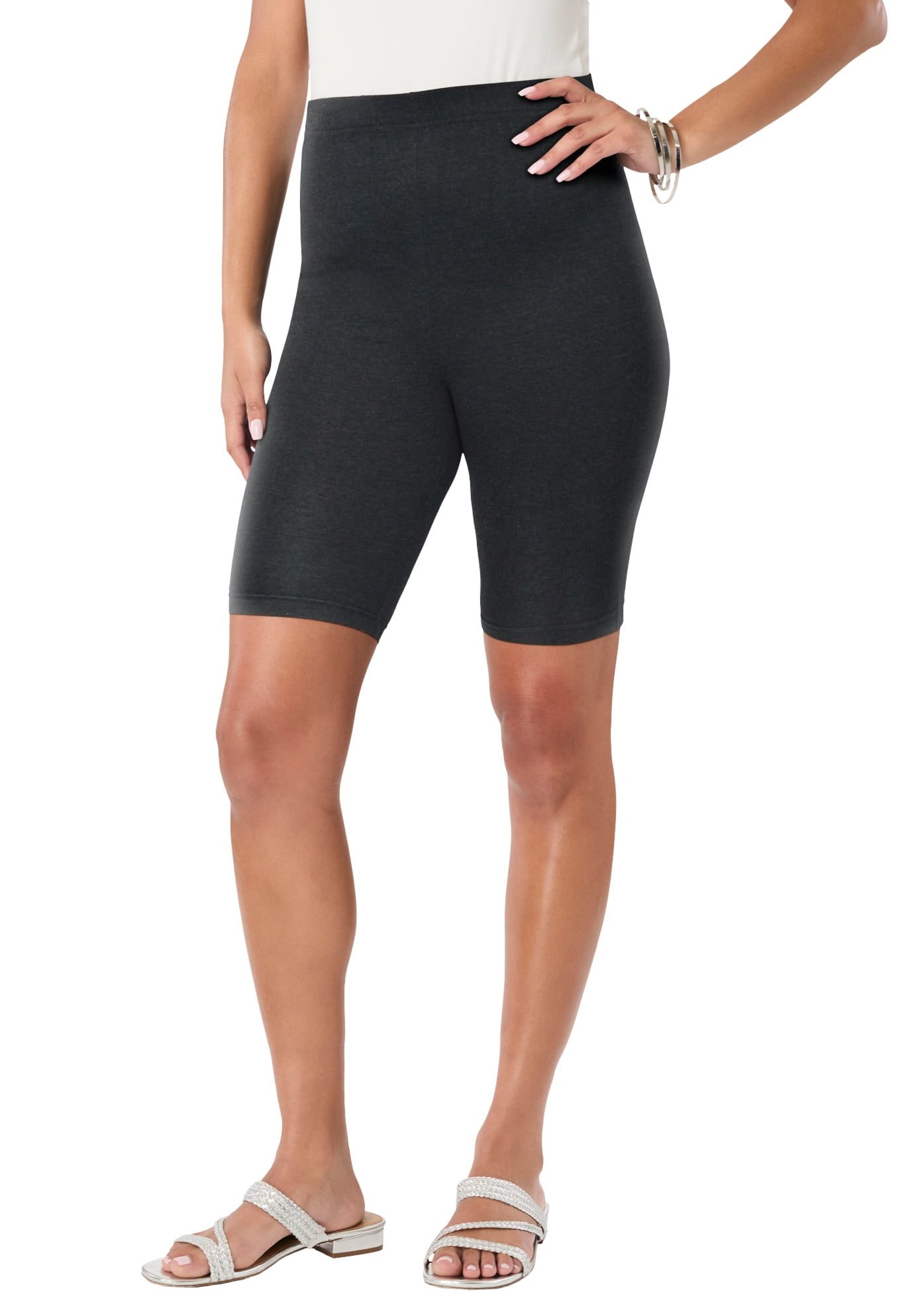 Roaman's Women's Plus Size Everyday Essential Stretch Bike Shorts ...
