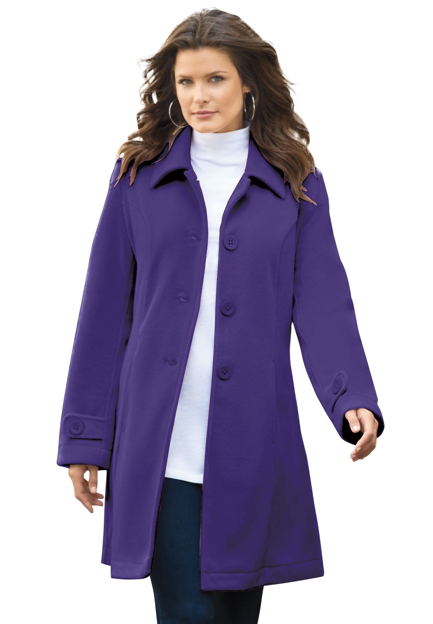 Roaman's Women's Plus Size Fleece Jacket - Walmart.com