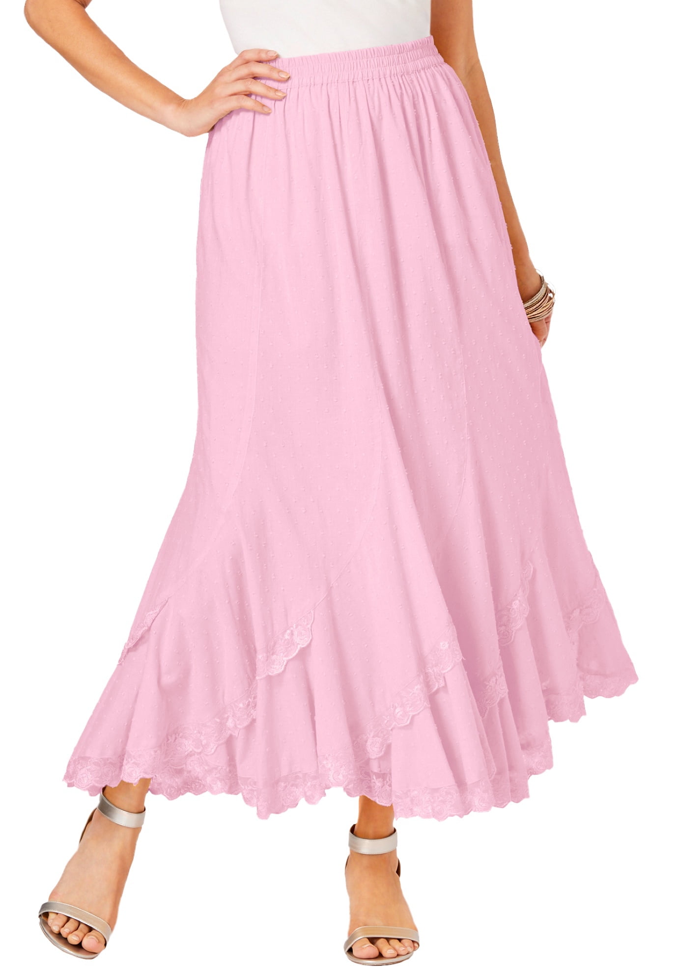 Roaman's Women's Plus Size French Skirt - Walmart.com