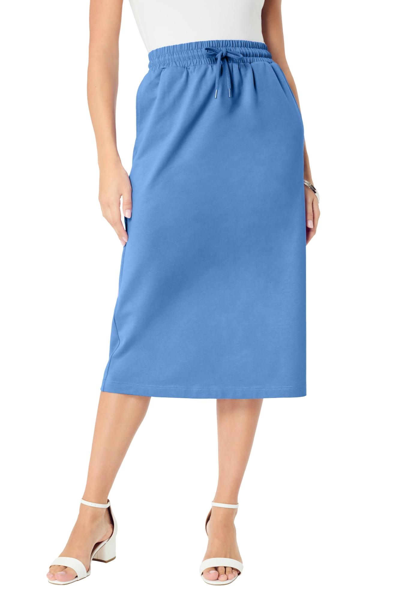 Roaman's Women's Plus Size French Terry Skirt - Walmart.com