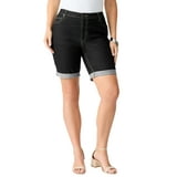 Roaman's Women's Plus Size 24/7 Stretch Cuffed Short - Walmart.com