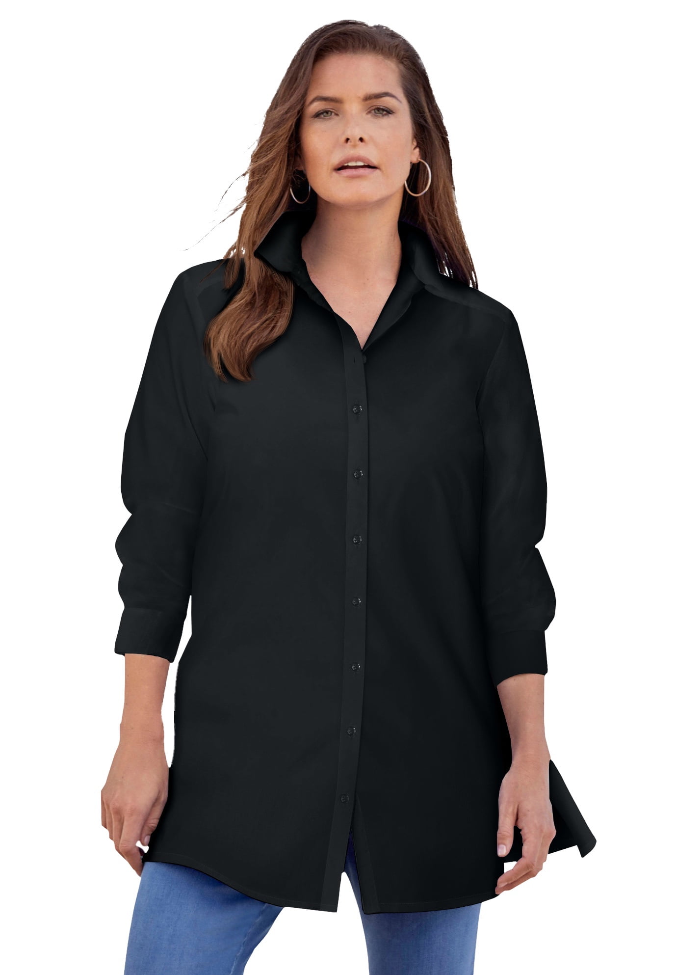 Roaman's Women's Plus Size Kate Tunic Big Shirt - Walmart.com