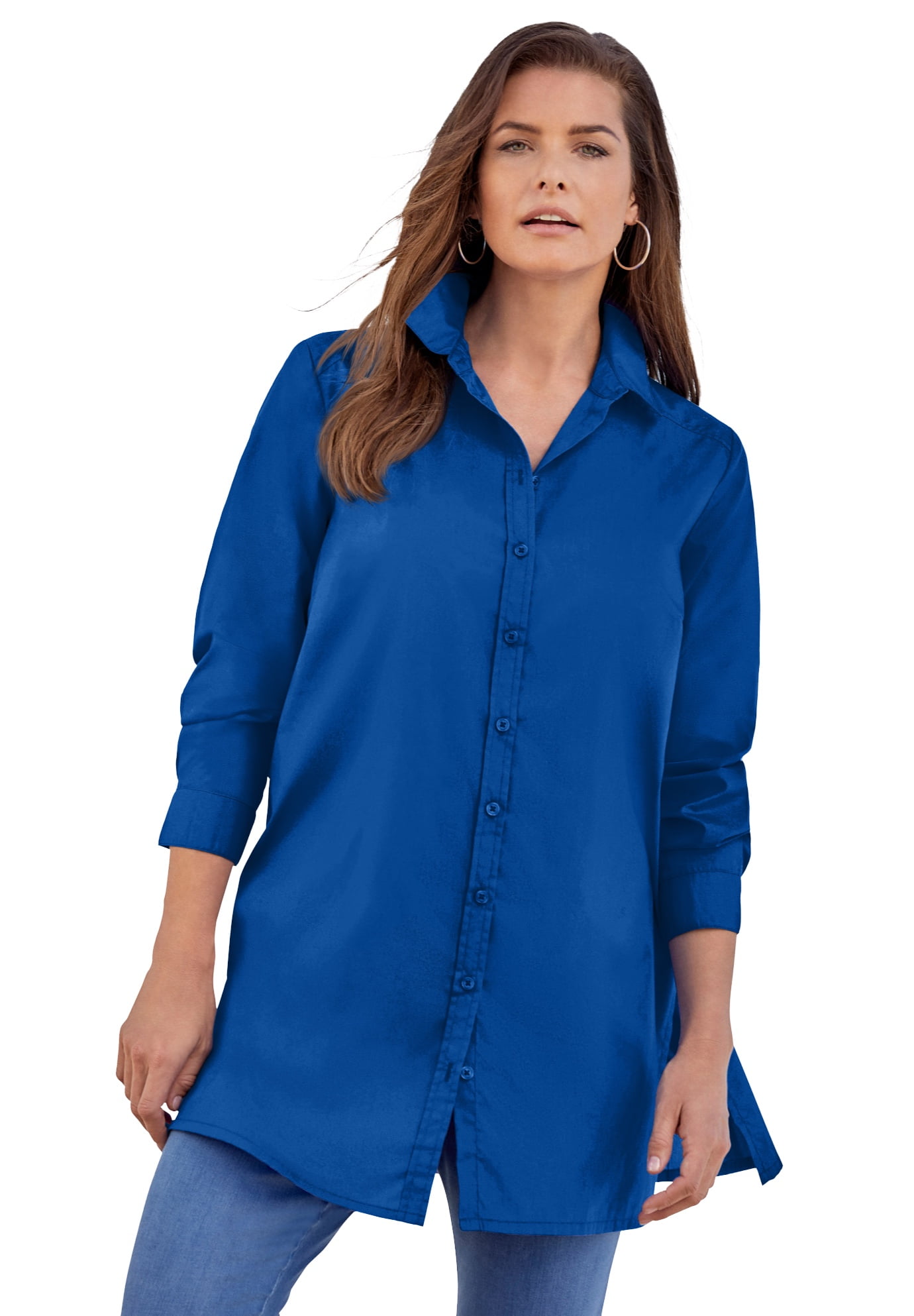 Roaman's Women's Plus Size Kate Tunic Big Shirt - Walmart.com