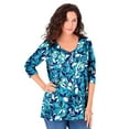 Roamans Womens Plus Size Long Sleeve V Neck Ultimate Tee