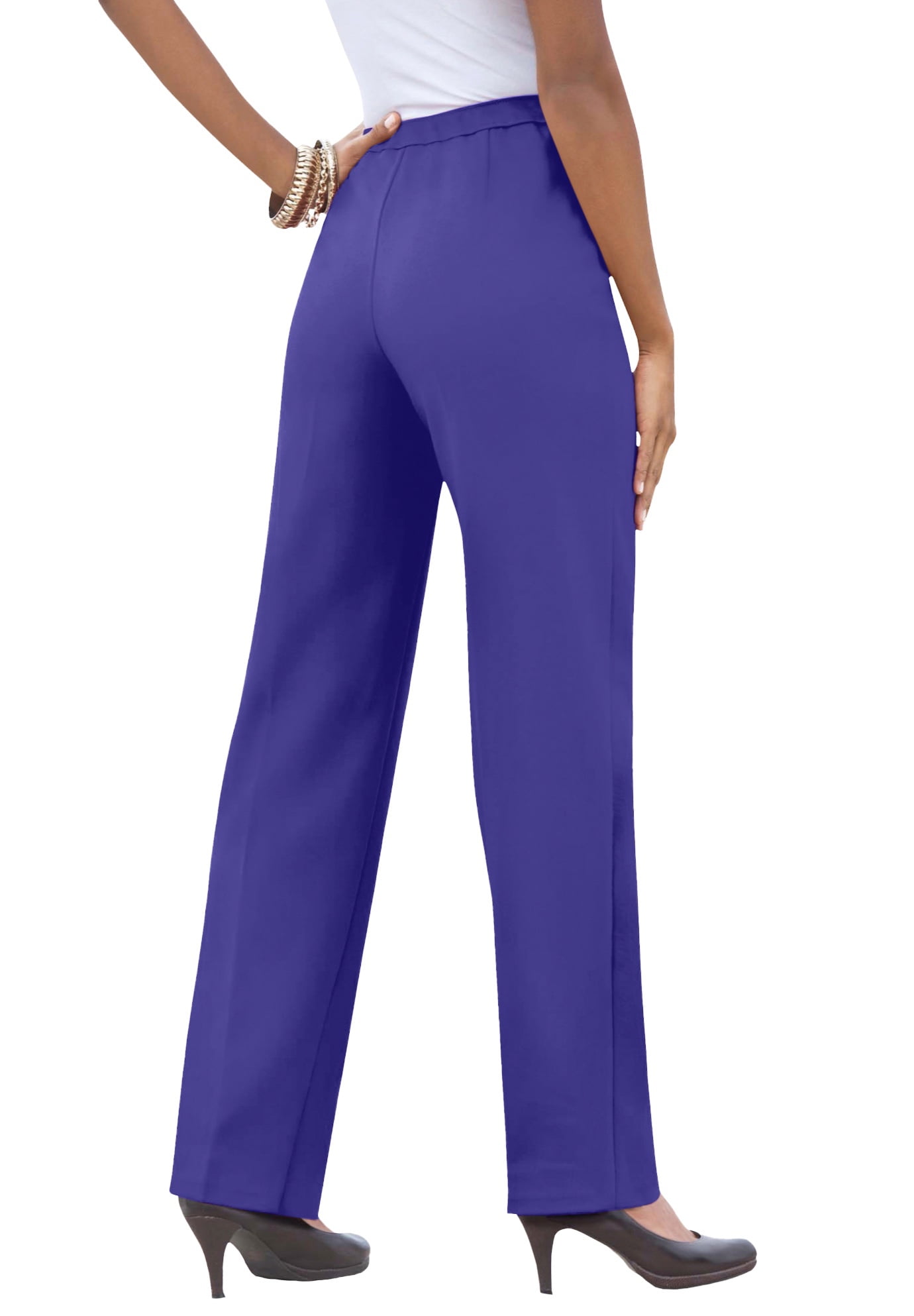 Roaman's Women's Plus Size Petite Classic Bend Over Pant - Walmart.com